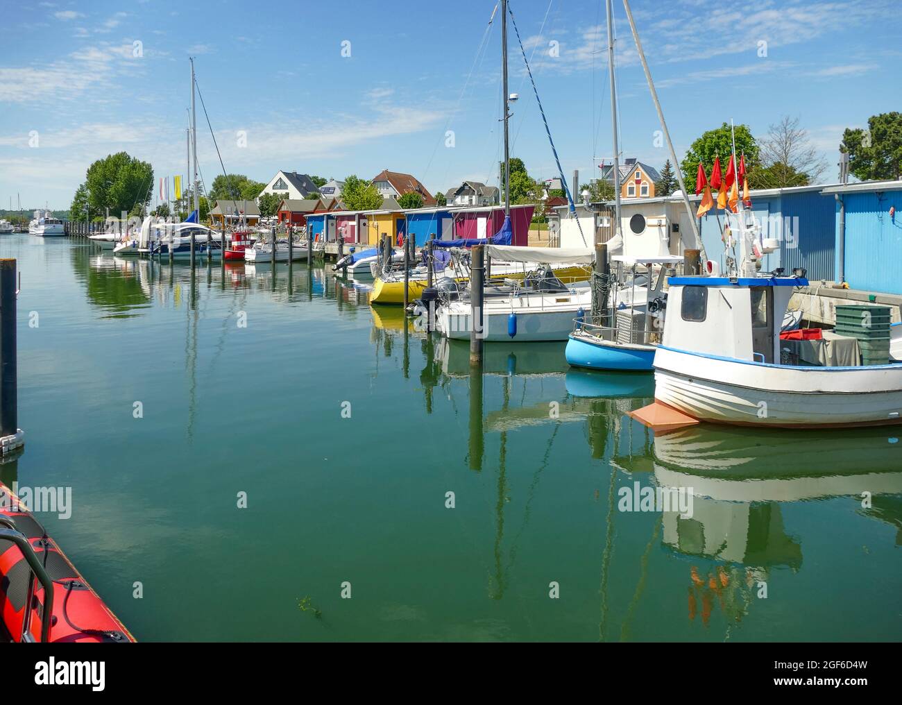 Harbour scenery around Niendorf at Timmendorf Beach in Germany Stock ...