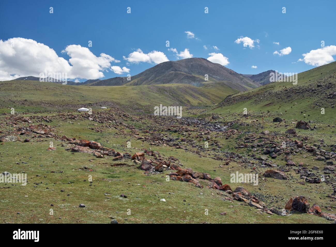 Mountain mongolian natural landscape. Natural boundary Tsagduult ...