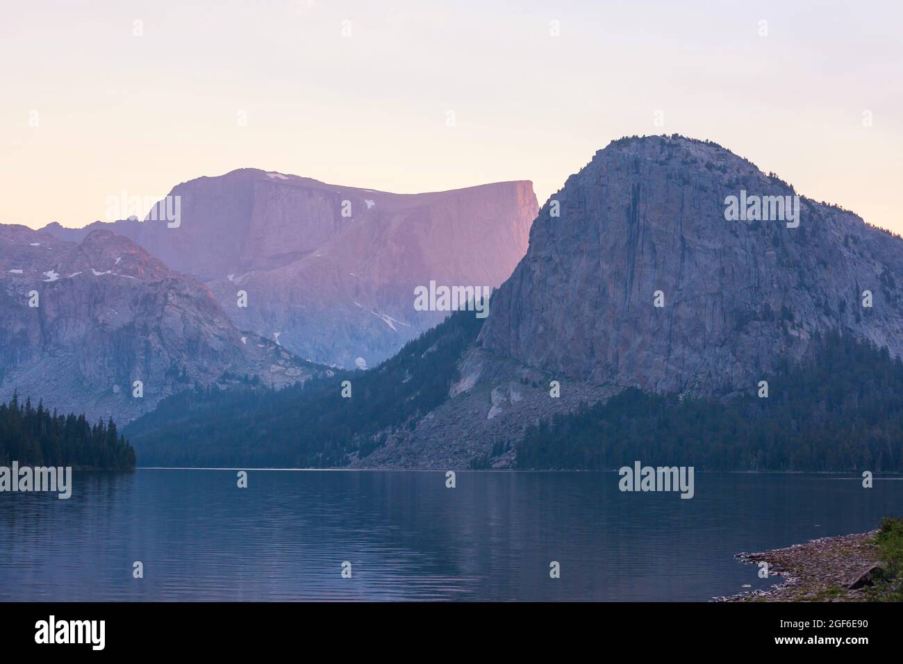 Serenity lake in the mountains in summer season. Beautiful natural ...