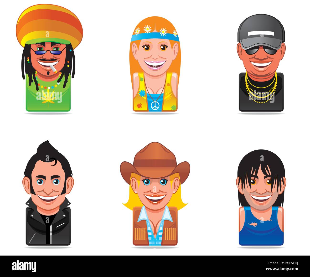 Cartoon people icons Stock Vector Image & Art - Alamy