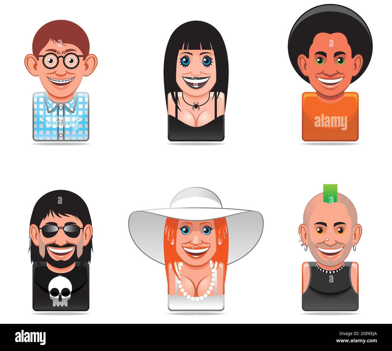 Cartoon people icons Stock Vector Image & Art - Alamy
