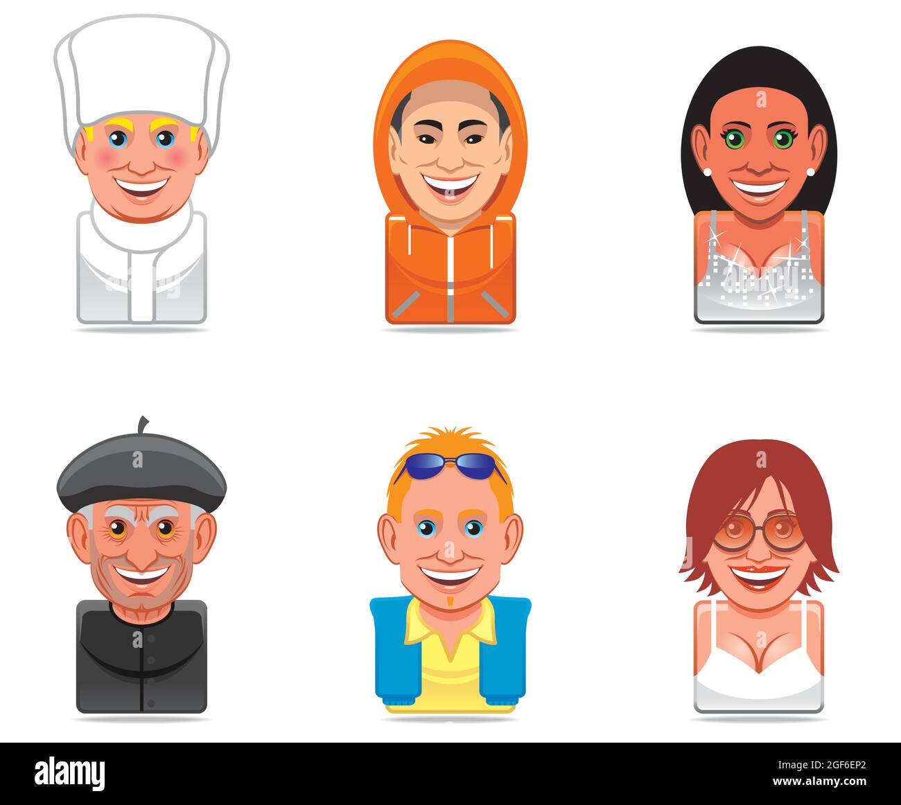 Cartoon people icons Stock Vector Image & Art - Alamy