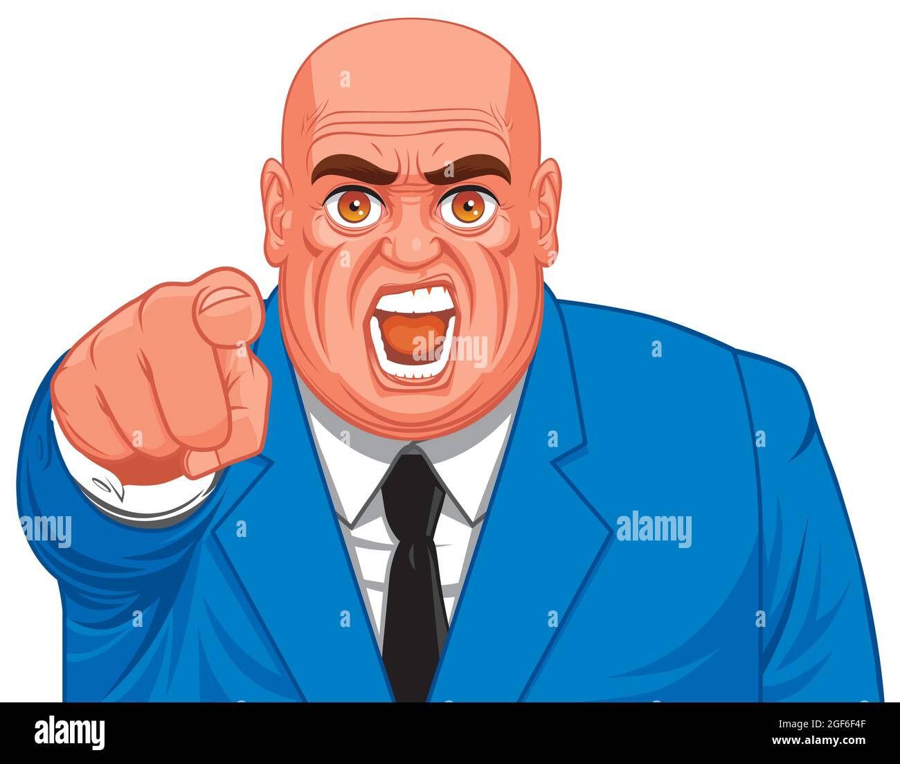 Bald man screaming Stock Vector Images - Alamy