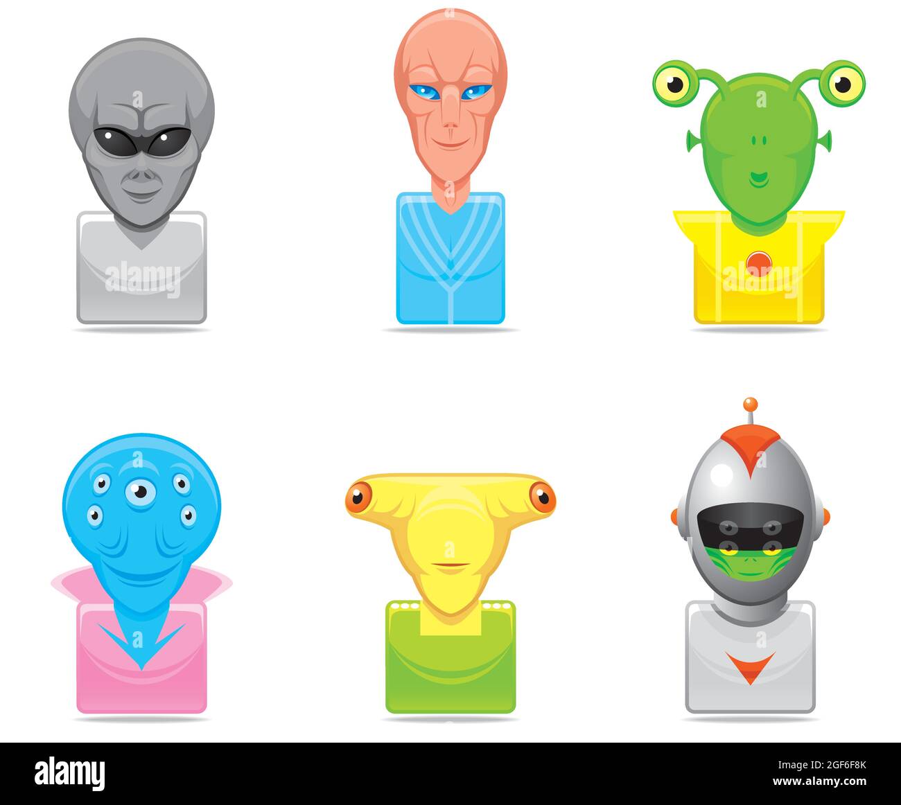 Vector illustration Avatar alien icons Stock Vector Image & Art - Alamy