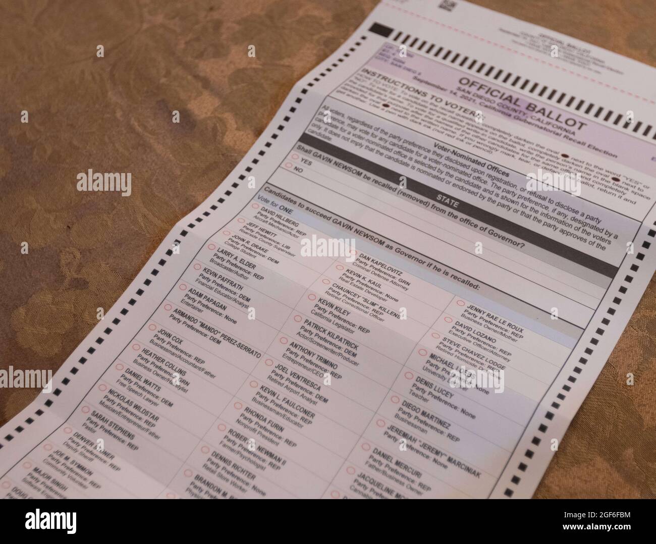 August 23, 2021: The official mail-in ballot and voter information ...