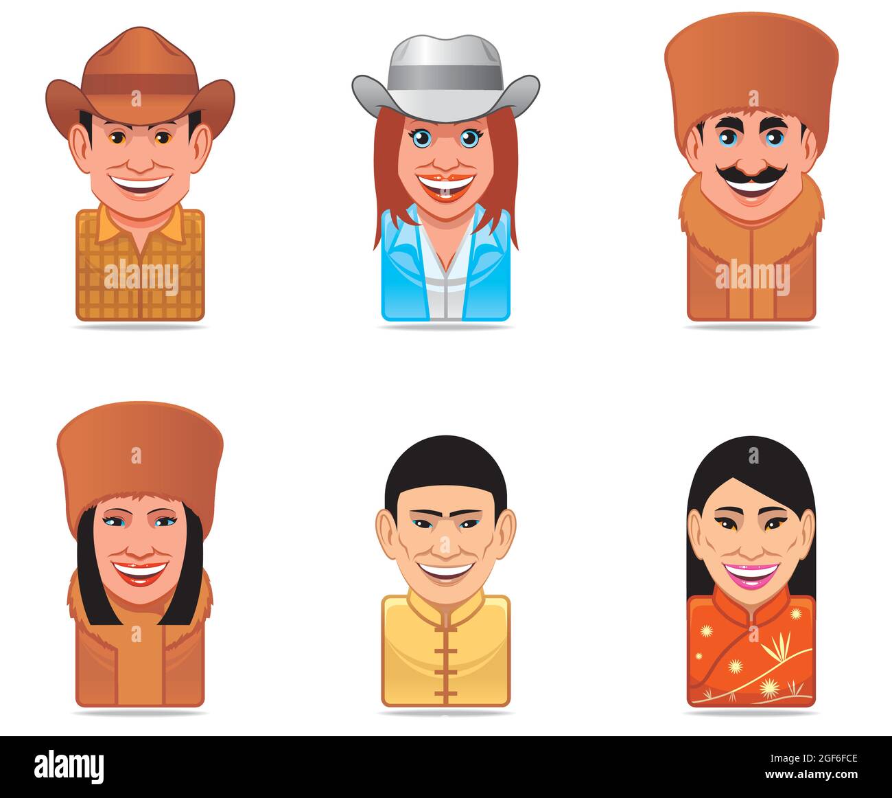 Avatar world people icons(us, russian, chinese Stock Vector Image & Art ...