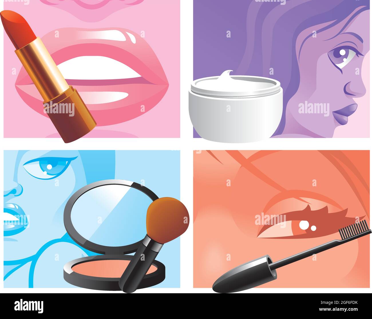 Vector illustration Woman cosmetics Stock Vector Image & Art - Alamy