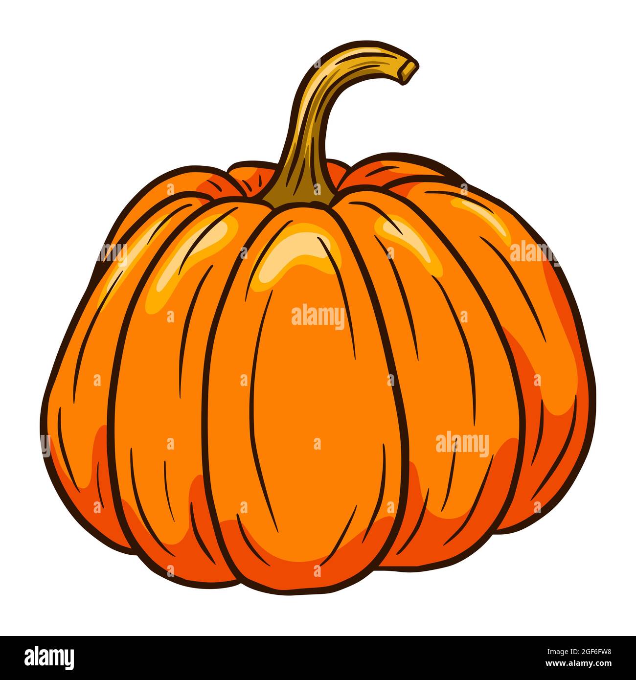 Winter Squash Illustration Cartoon Style. Autumn gourd Icon. Ripe ...