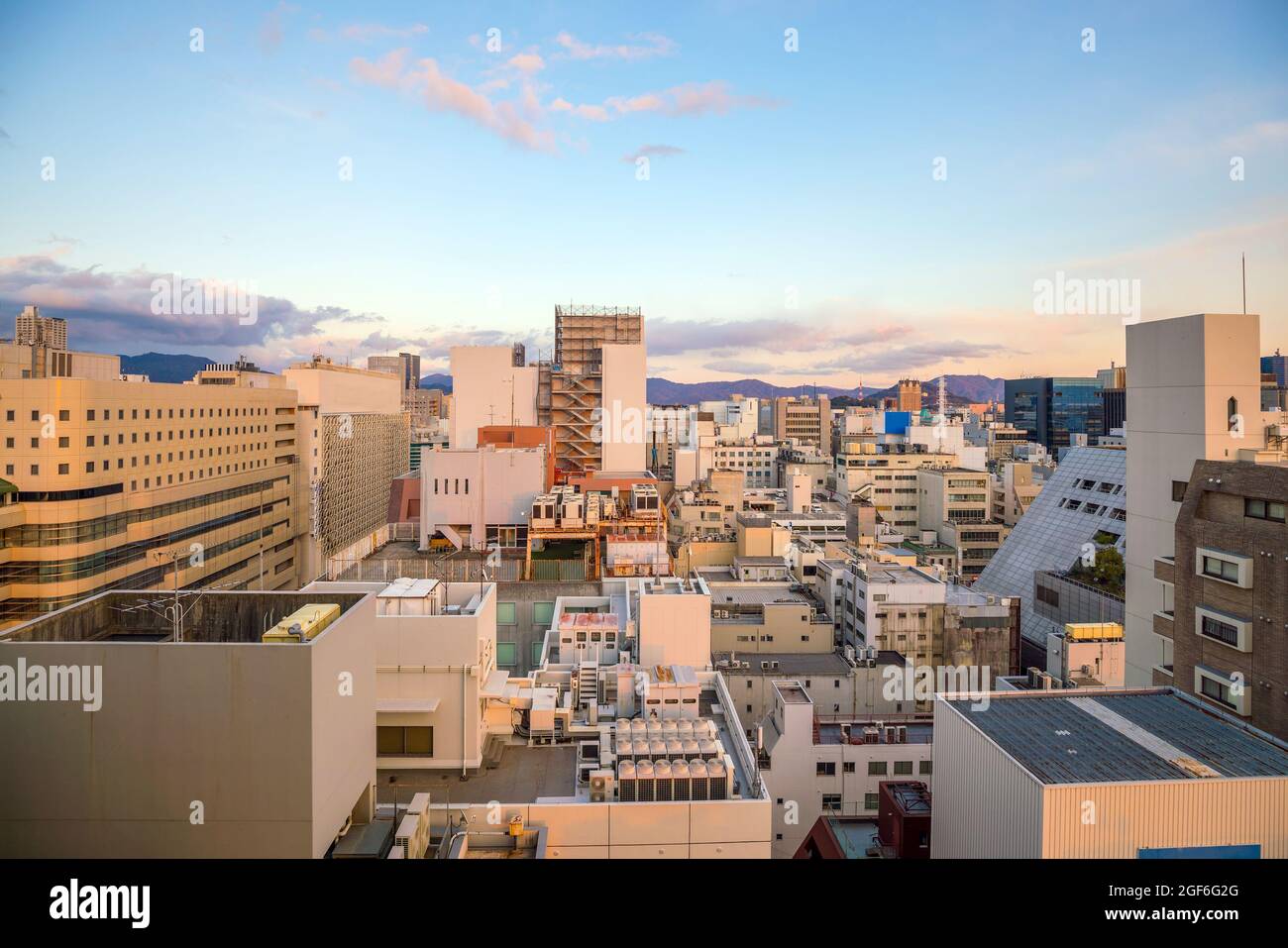 View of Hiroshima skyline in Japan at sunset Stock Photo - Alamy