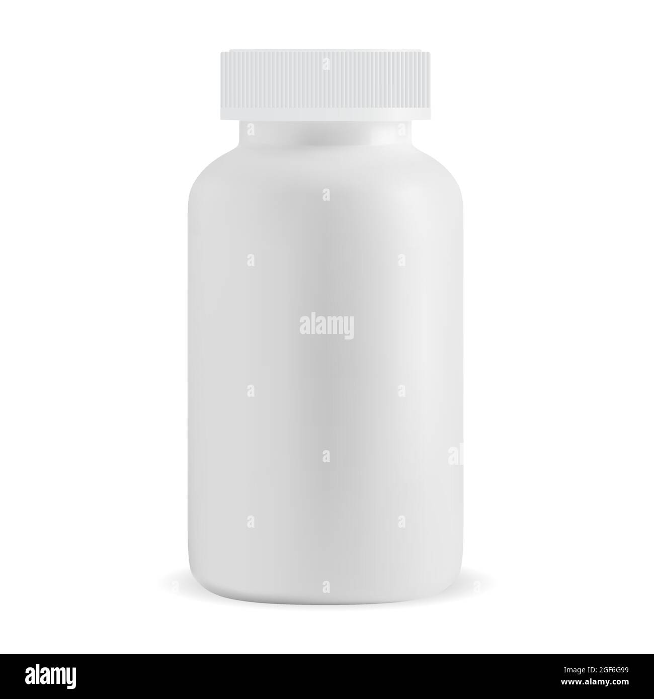 White pill bottle blank. Isolated medicine supplement jar, vector ...