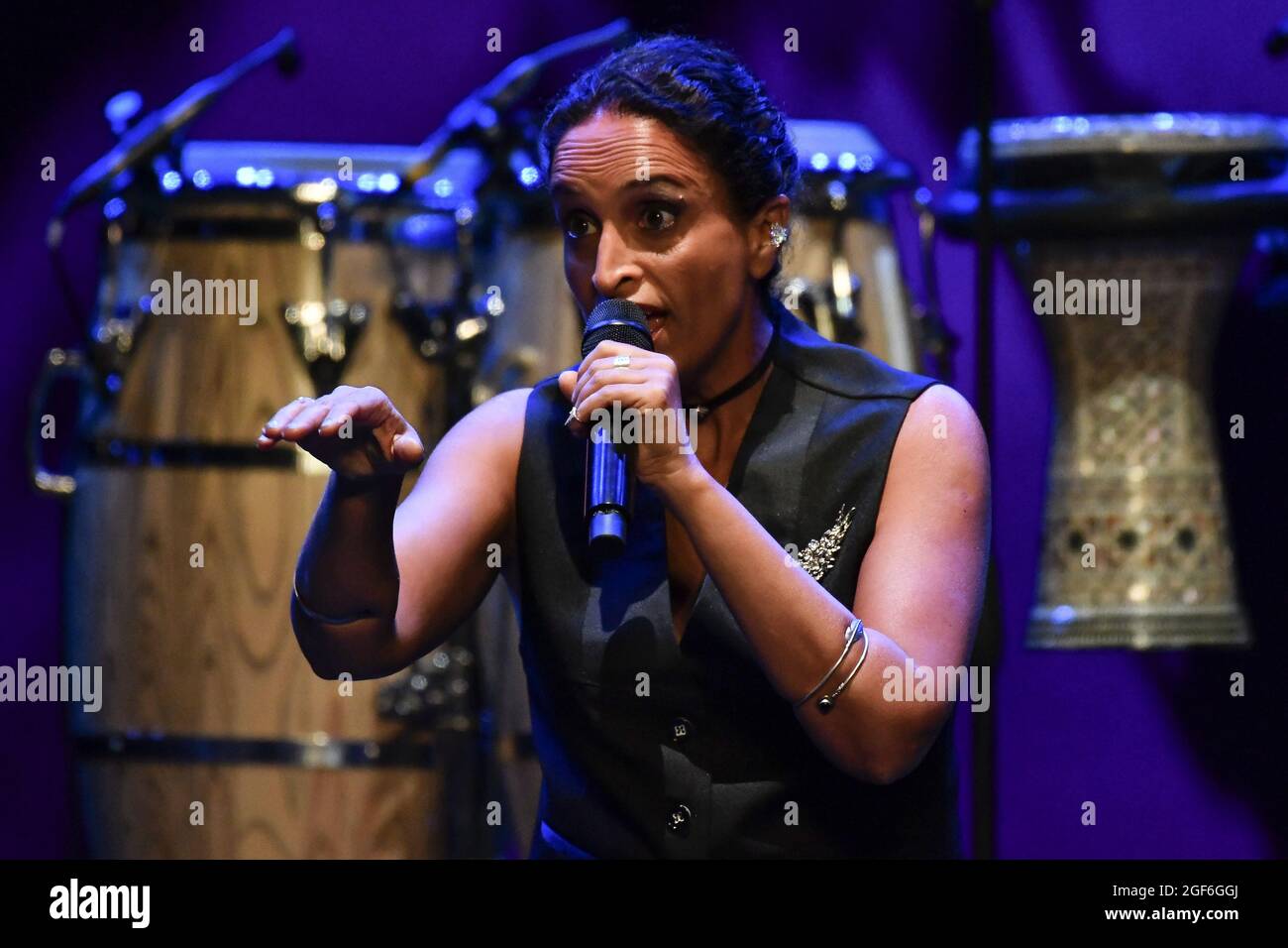 Noa during the concert at Cavea Auditorium Parco della Musica, Rome ...