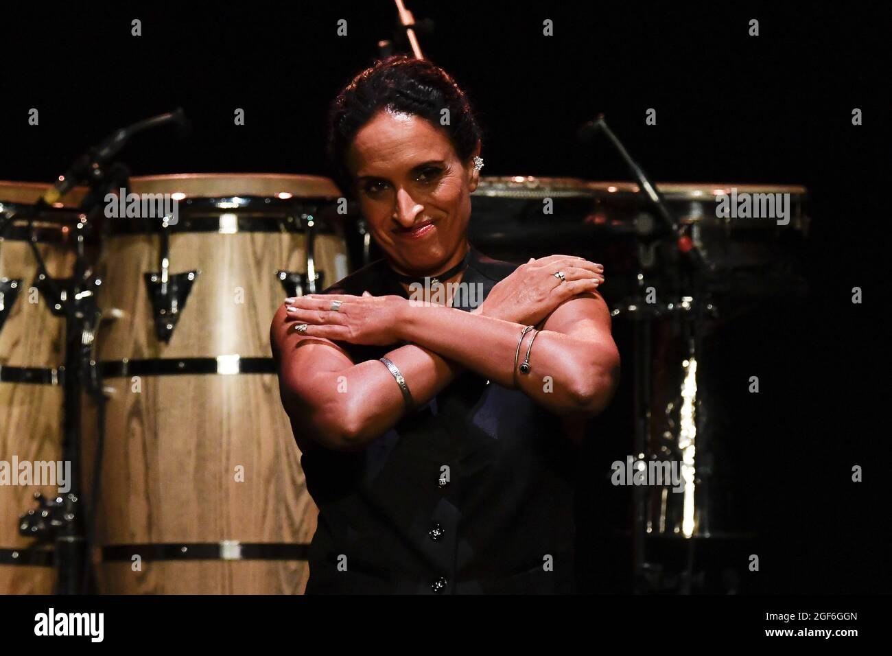 Noa during the concert at Cavea Auditorium Parco della Musica, Rome ...