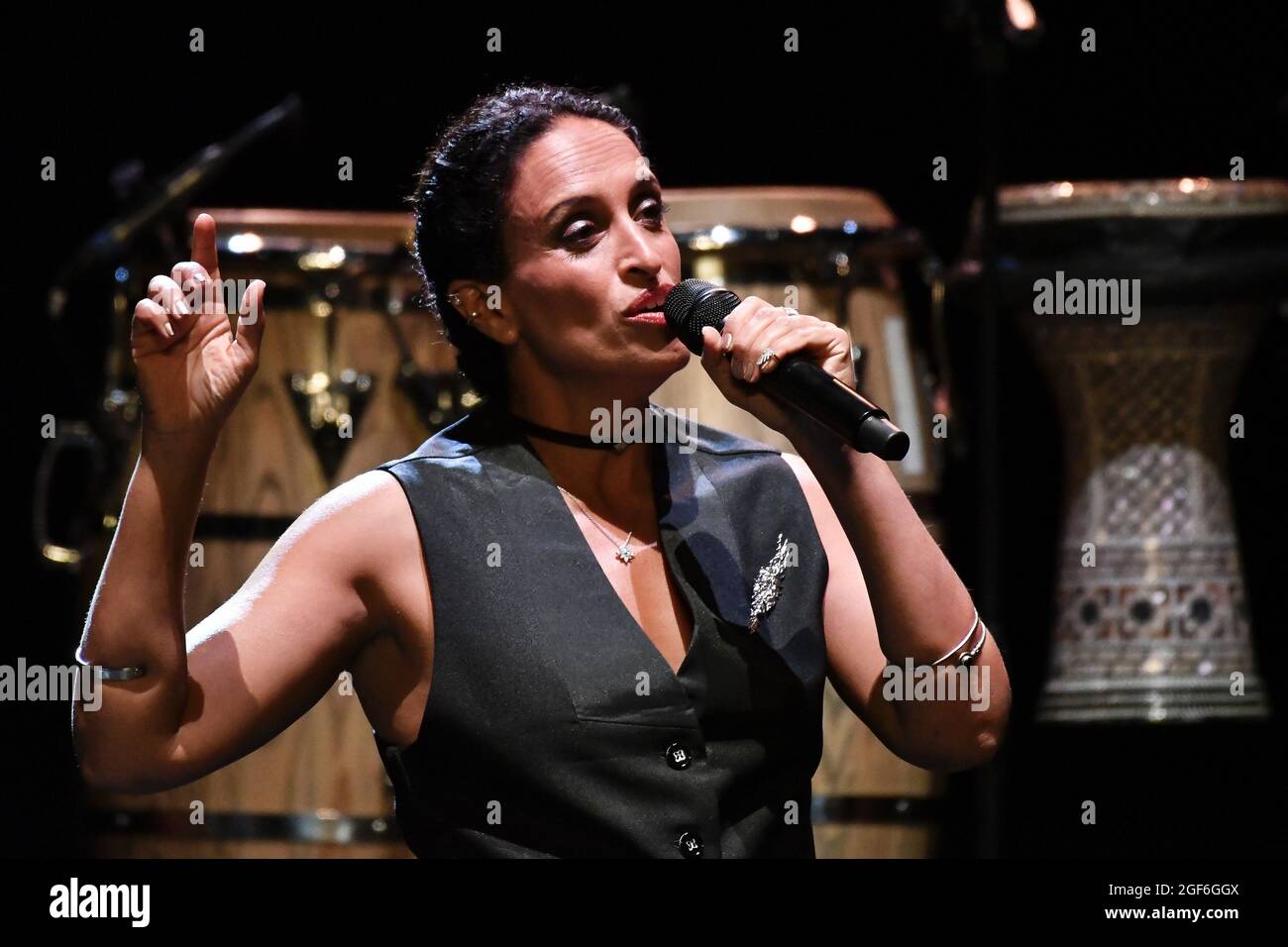 Noa during the concert at Cavea Auditorium Parco della Musica, Rome ...