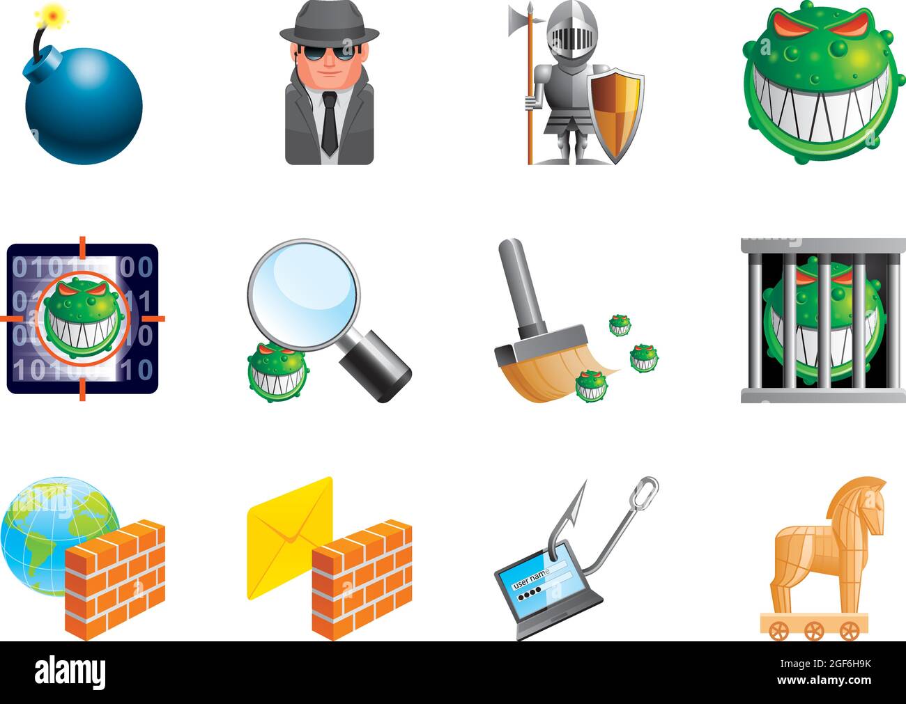 Vector illustrations (EPS 10,includes transparency) Internet security icons Stock Vector Image ...