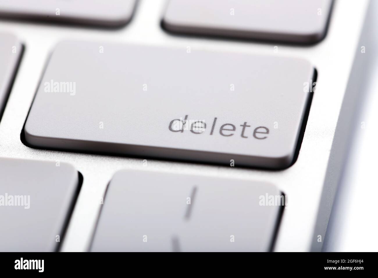 White keys of computer keyboard, closeup Stock Photo - Alamy