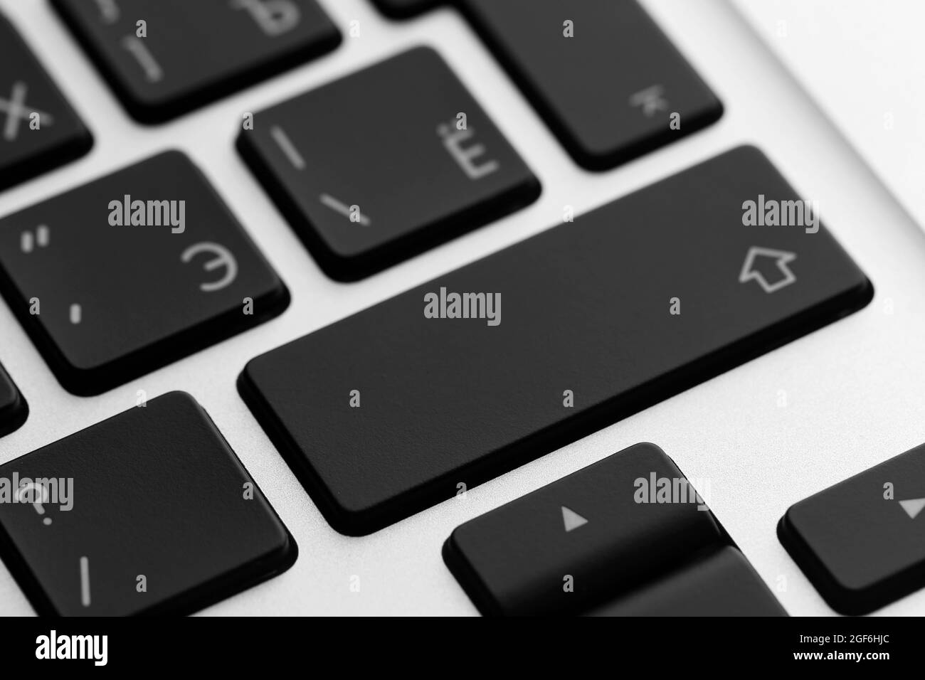 Black keys of computer keyboard, closeup Stock Photo - Alamy