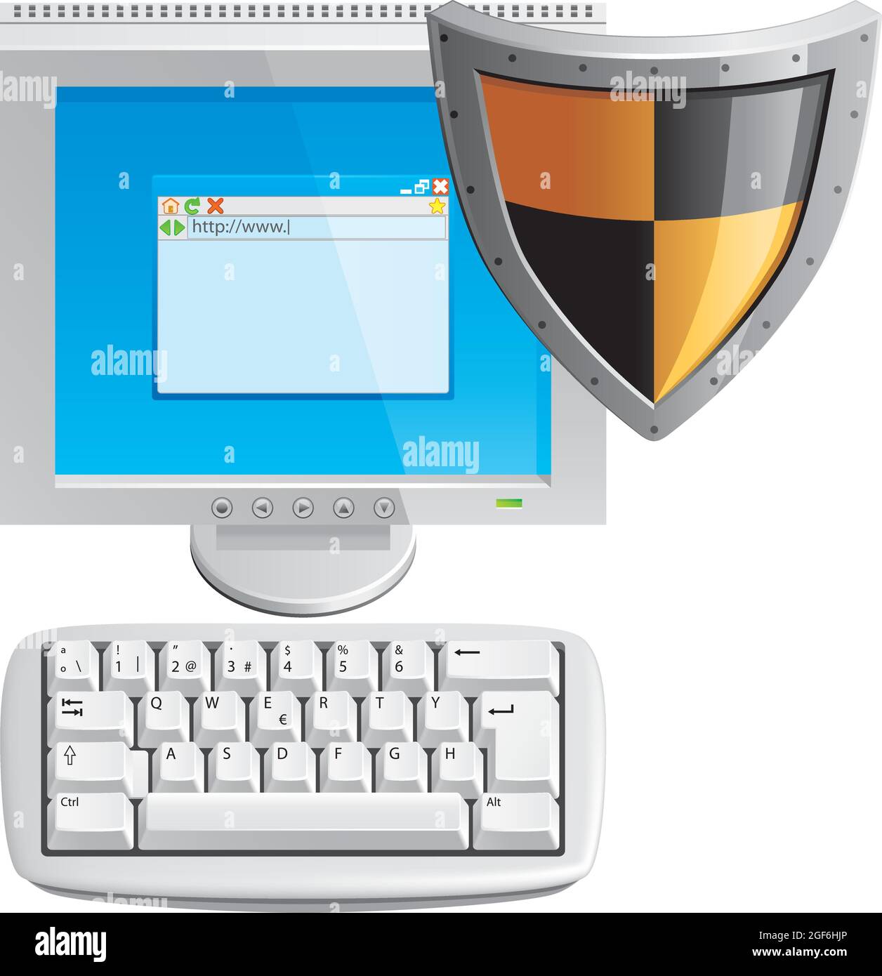 Vector illustration Computer protection Stock Vector Image & Art - Alamy