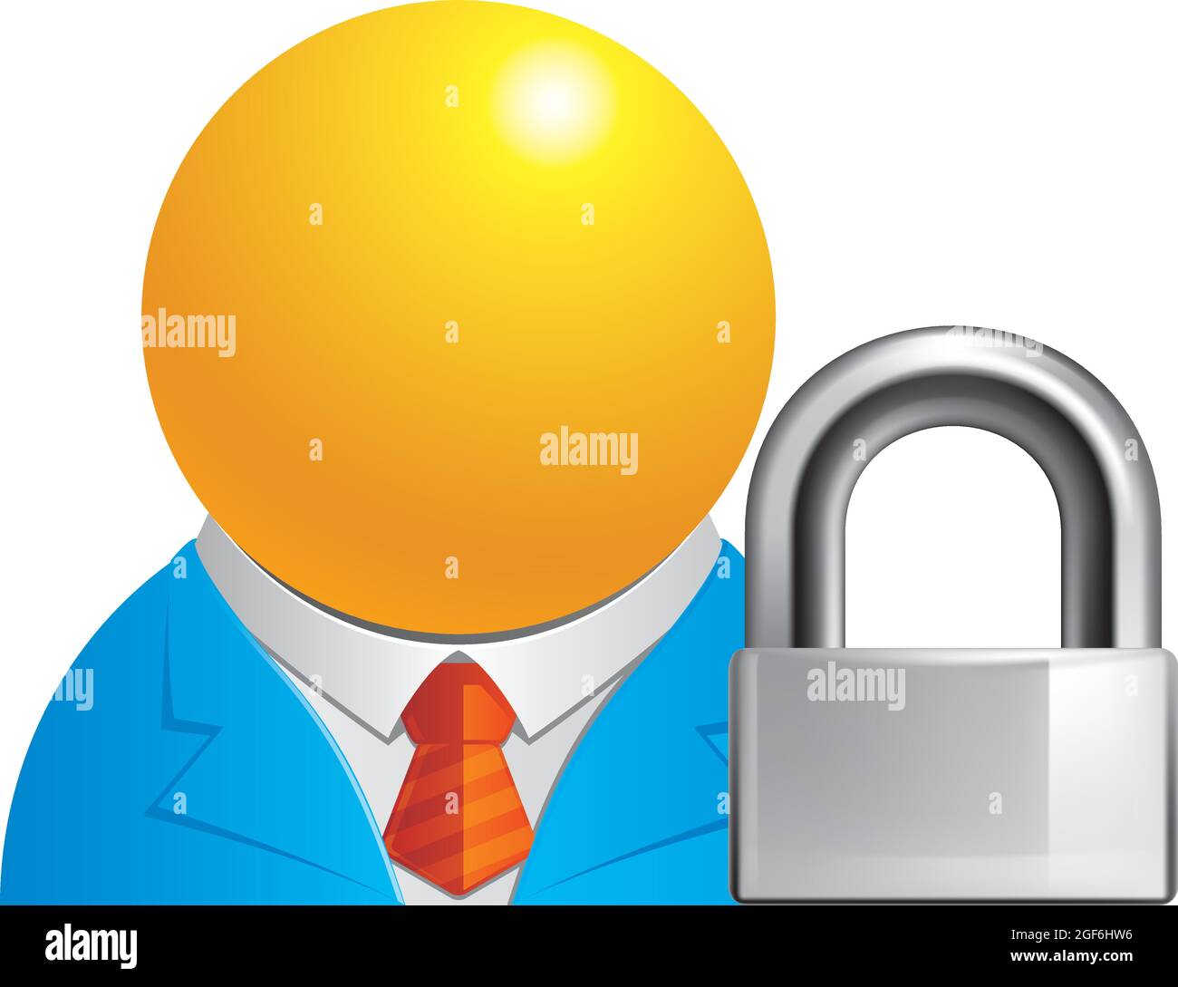 Vector illustration Locked user Stock Vector Image & Art - Alamy
