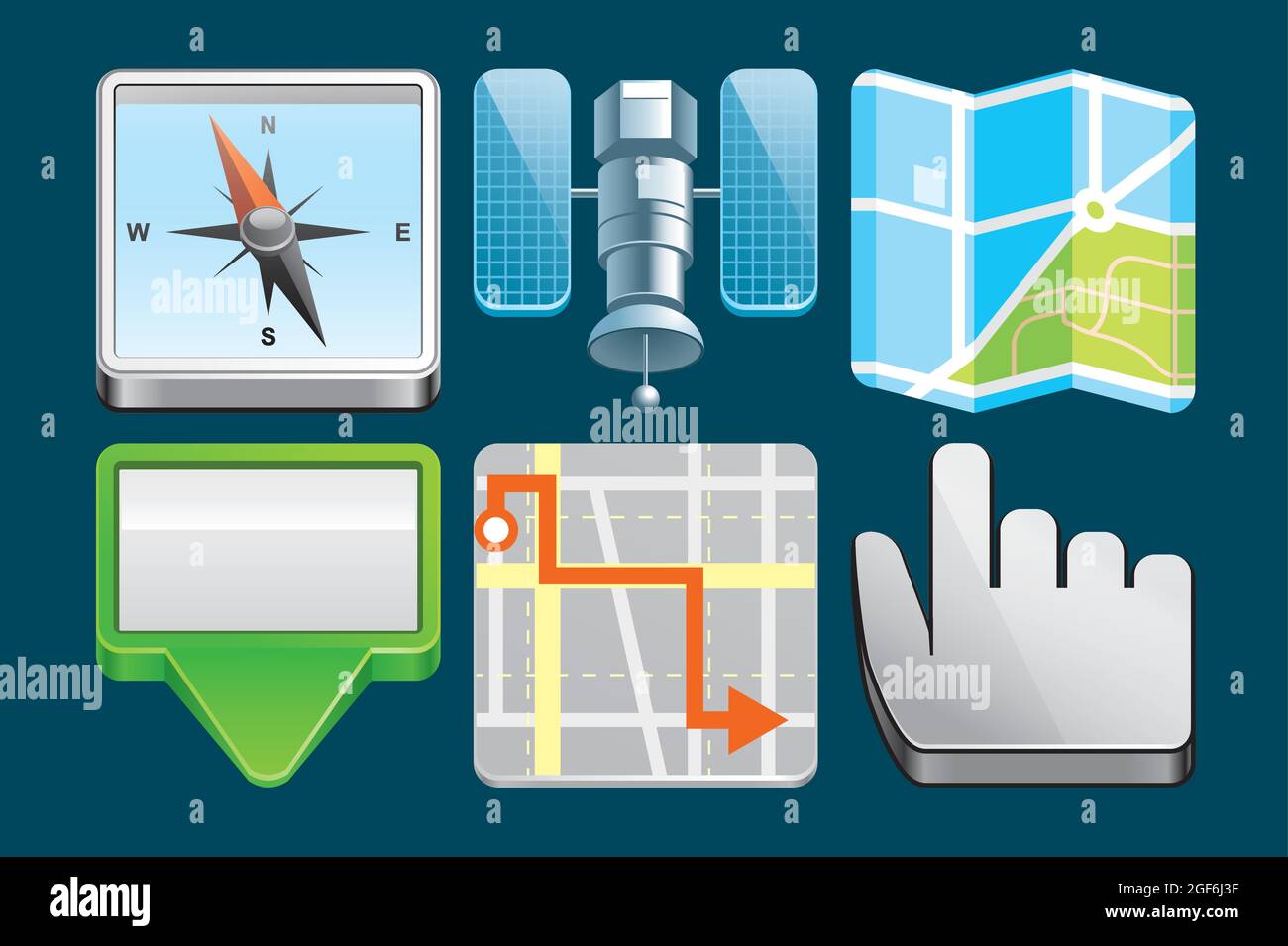 Location icons hi-res stock photography and images - Alamy