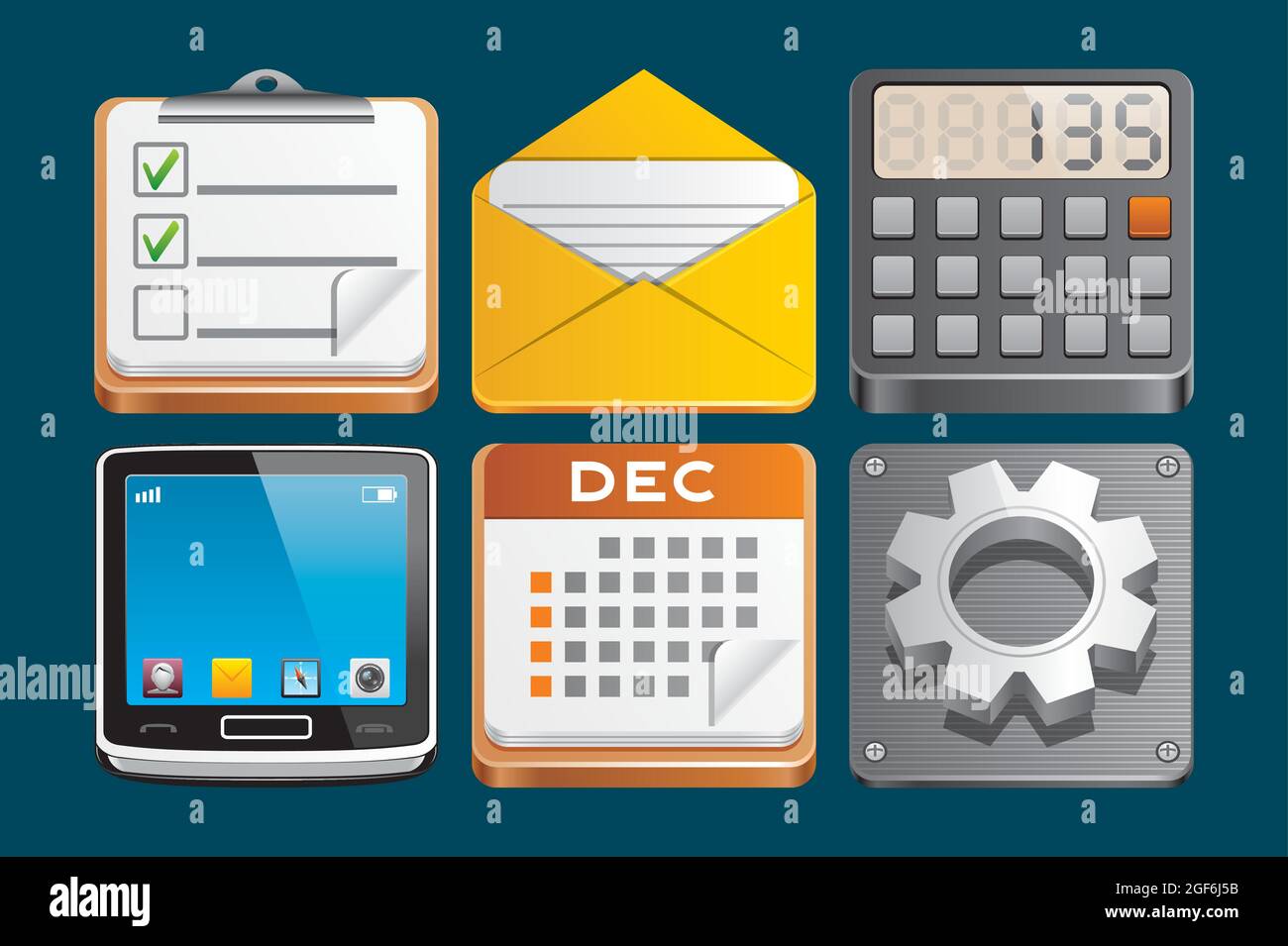 Clipboard mobile office Stock Vector Images - Alamy