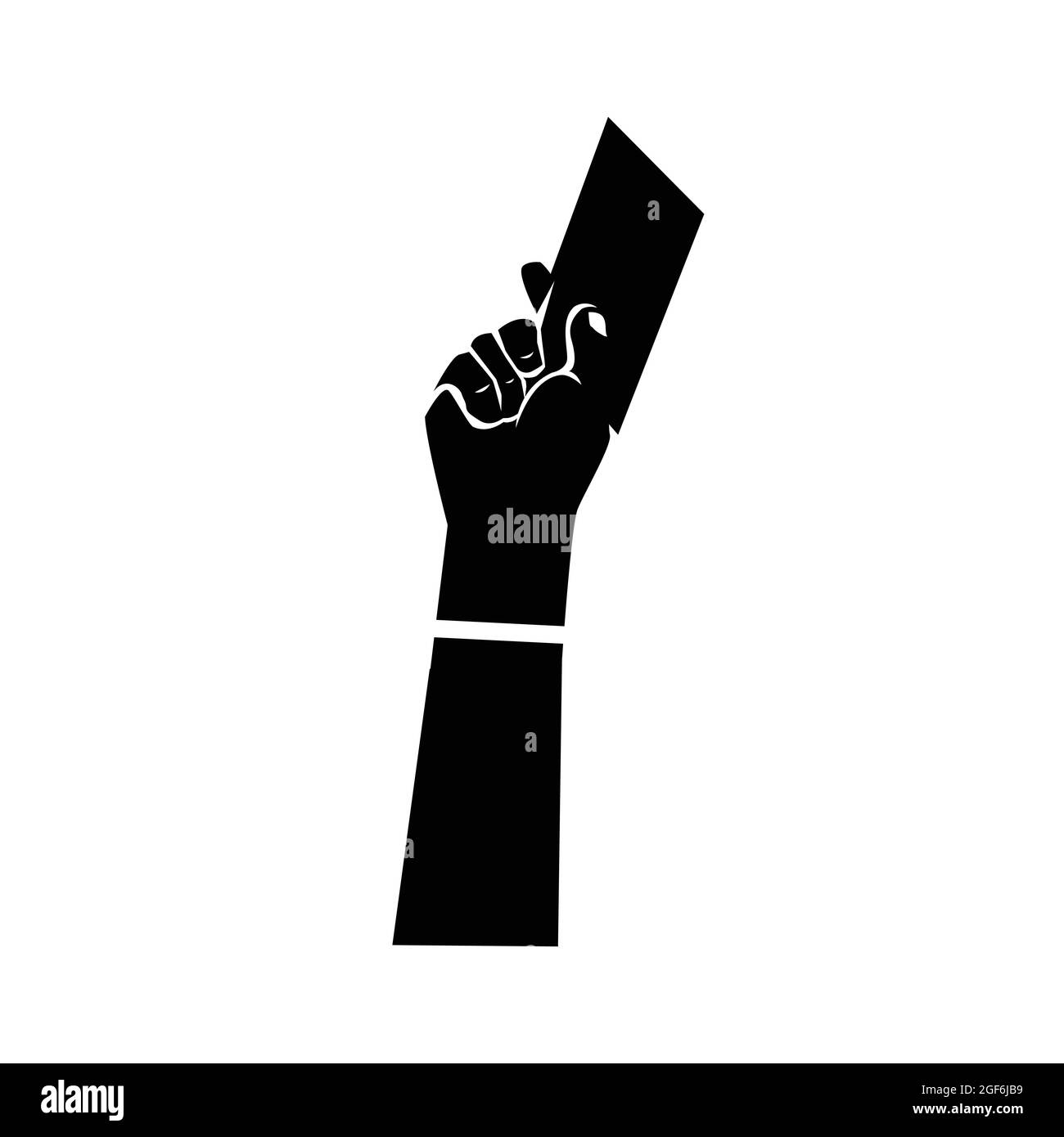 silhouette vector icon hand holds paper Stock Vector Image & Art - Alamy