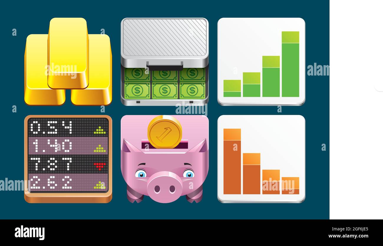 Vector illustration (EPS 10,includes transparency) Finance icons Stock ...