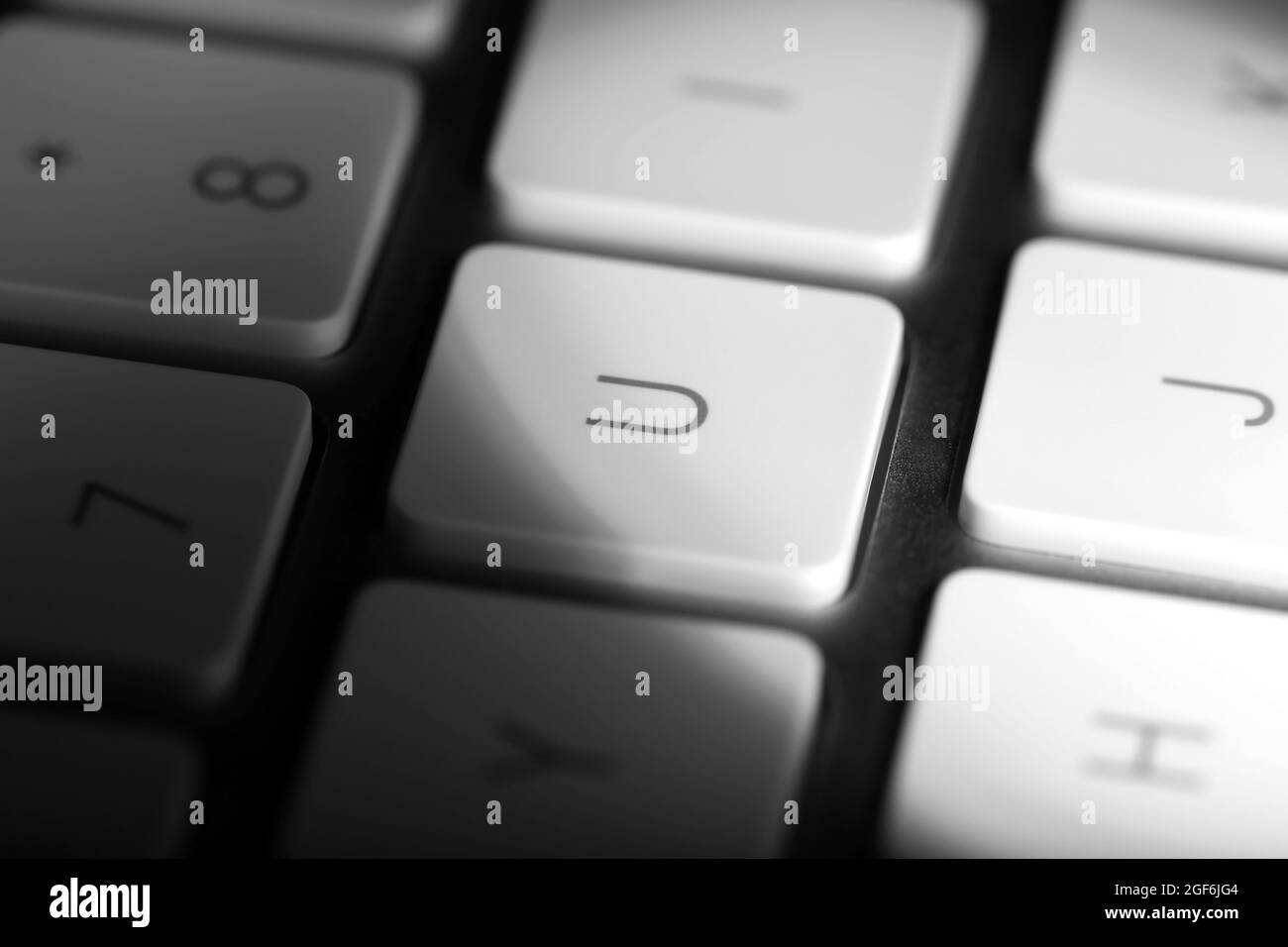 White keys of computer keyboard, closeup Stock Photo - Alamy