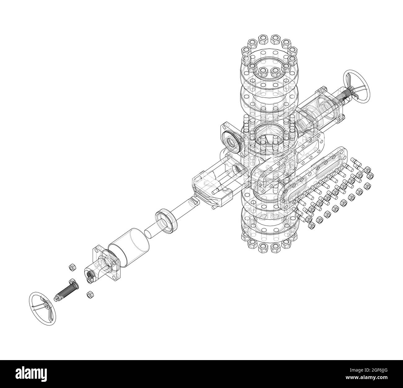 Blowout preventer. Vector rendering of 3d Stock Vector Image & Art - Alamy