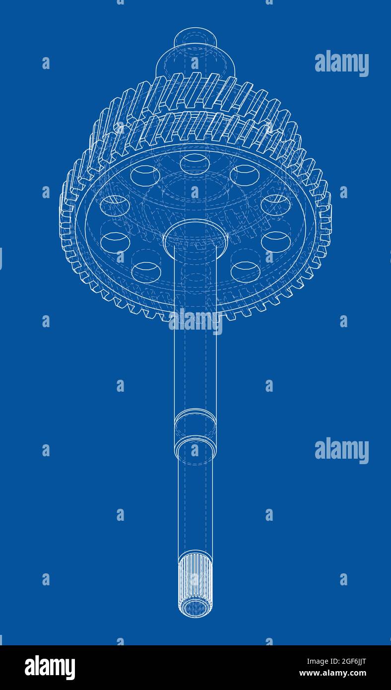 Shaft with gear wheel. Vector Stock Vector Image & Art - Alamy