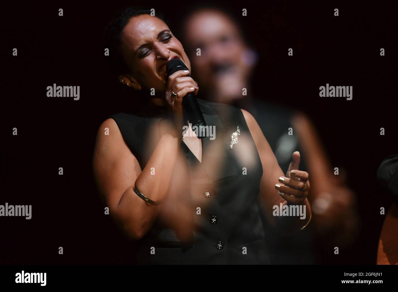 Rome, Italy. 23rd Aug, 2021. Noa during the concert at Cavea Auditorium ...