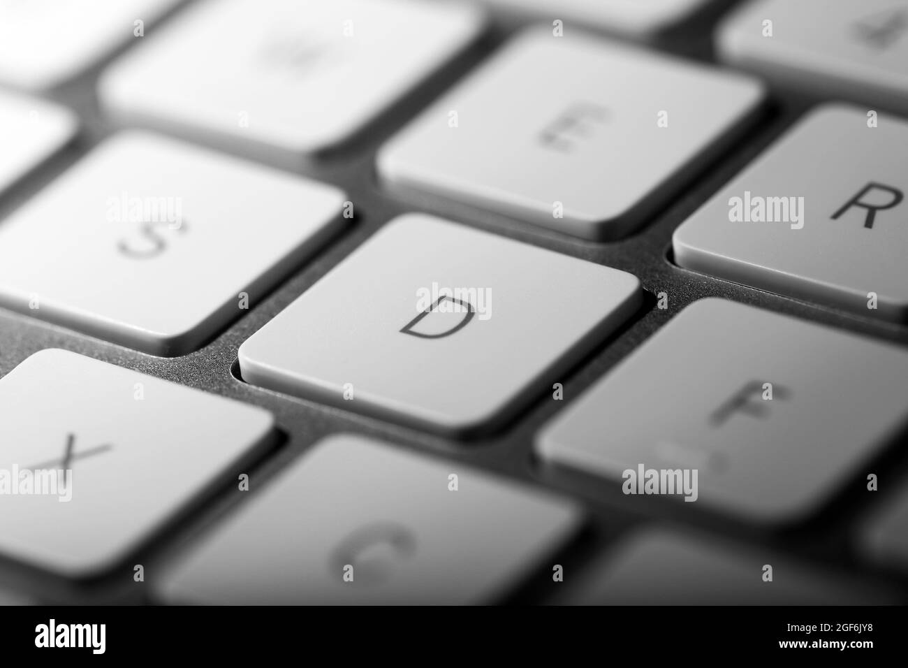 White keys of computer keyboard, closeup Stock Photo - Alamy