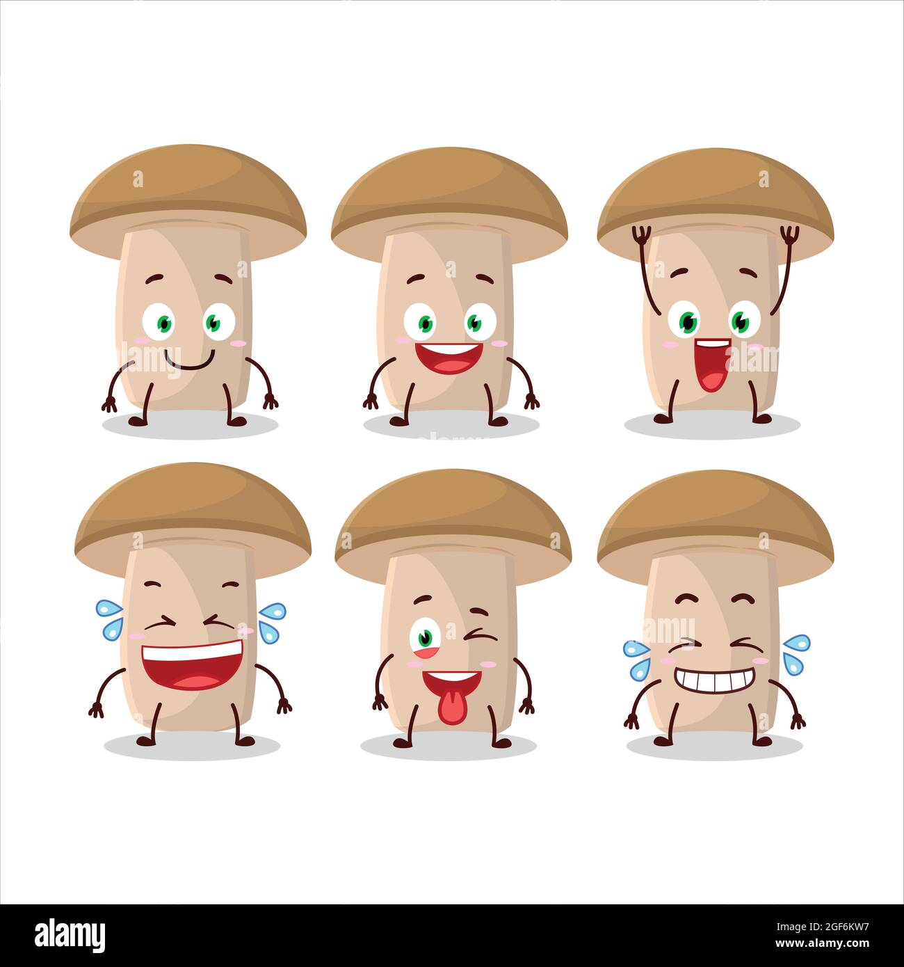 Cartoon character of honey fungus with smile expression. Vector ...