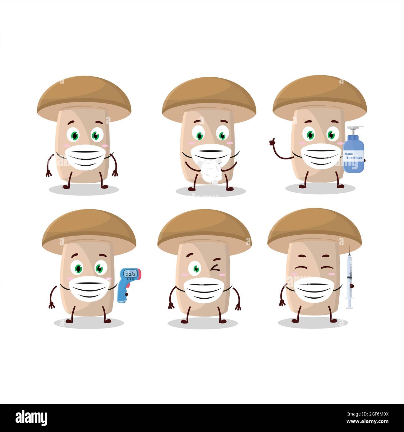 A picture of honey fungus cartoon design style keep staying healthy ...