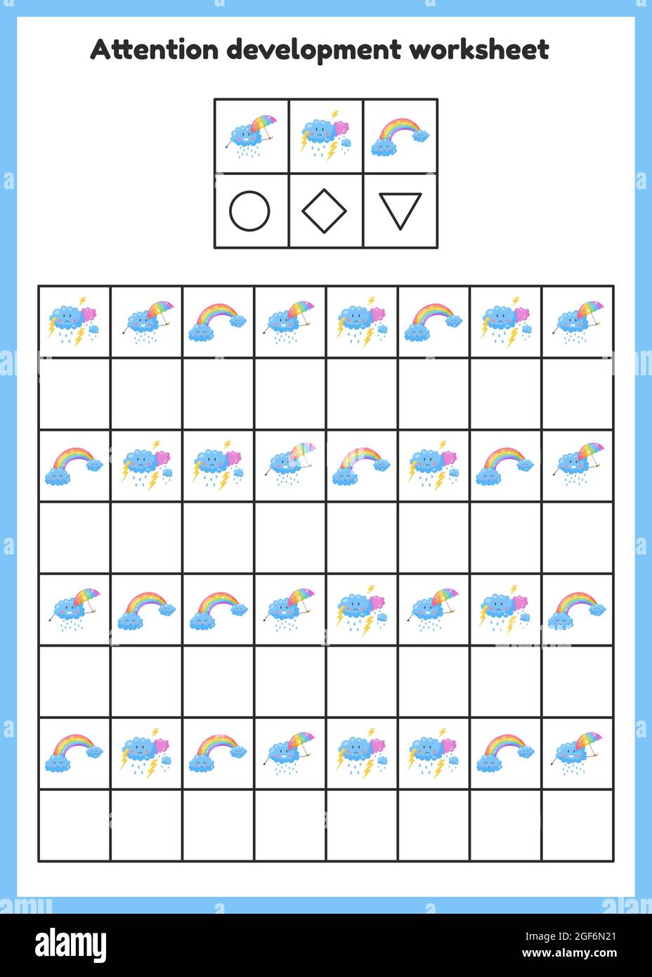 Vector illustration. Find two identical squares. Worksheet for kids ...