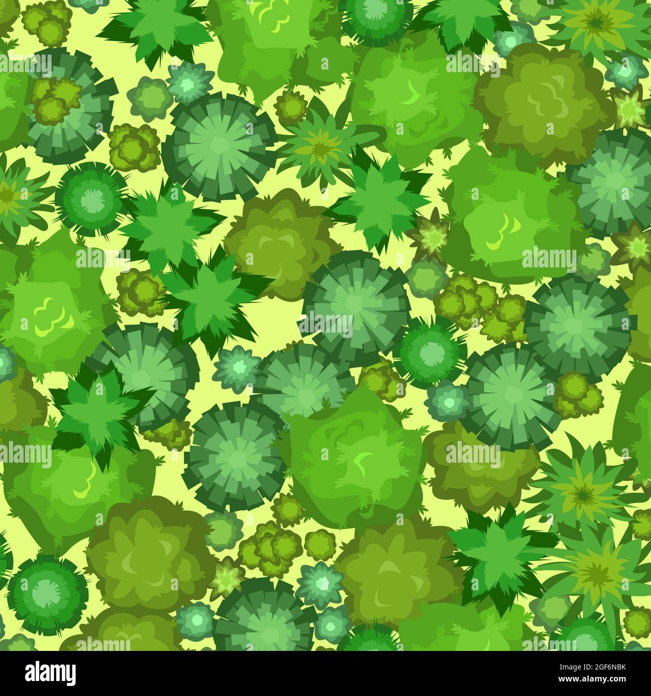 Natural Summer landscape. View from above. Green crowns of trees and ...