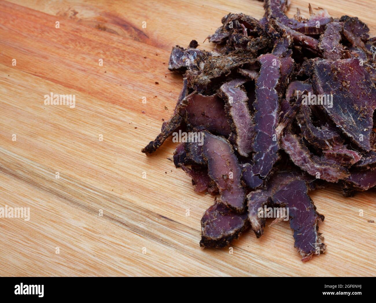 Traditional South African dried and cured meat, Biltong Stock Photo - Alamy