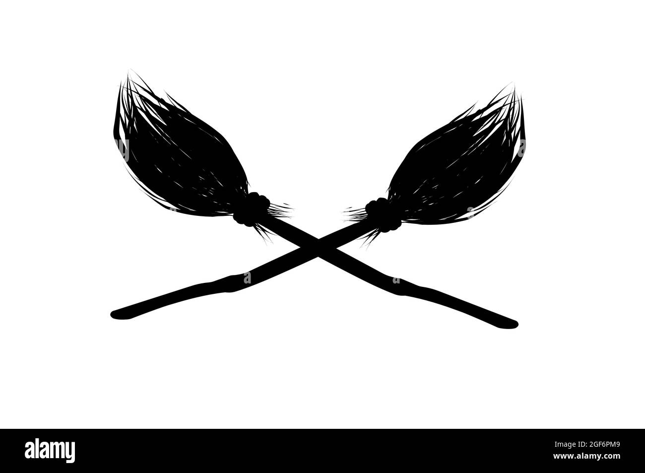 Flying broom. Broom. Magic and witchcraft logo. A magical item. Vector ...