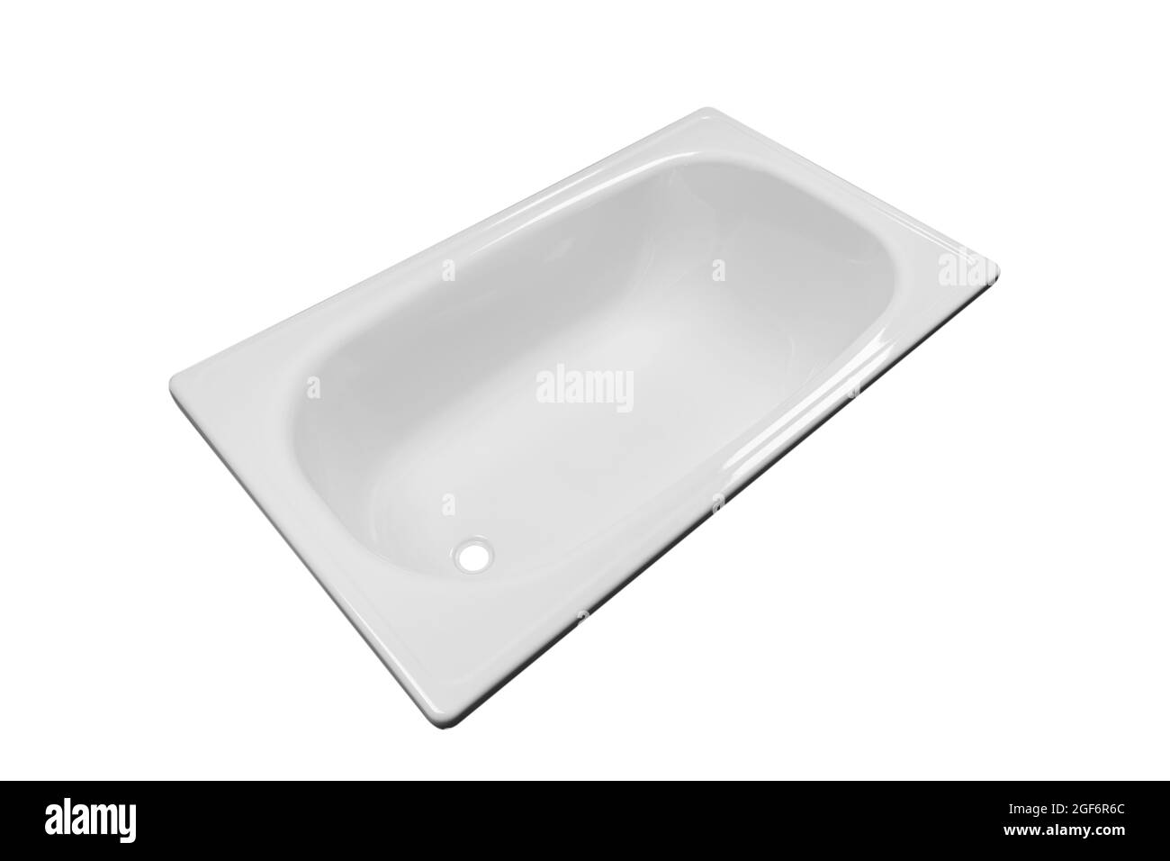 Bathtub isolated on white background. Empty bathtub isolated. White ...