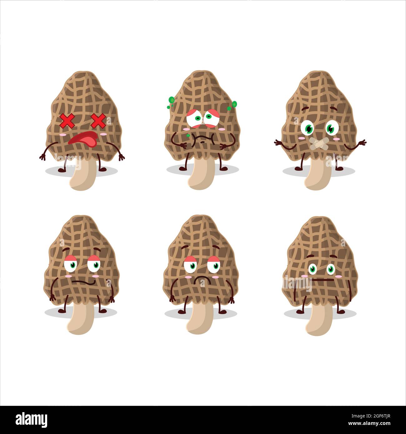 Morel cartoon in character with nope expression. Vector illustration ...