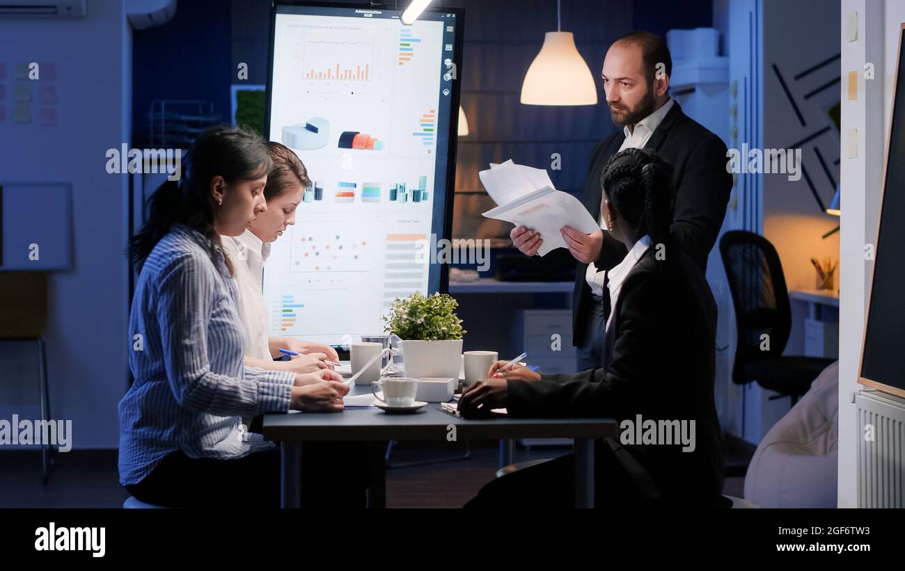 Furious nervously businessman screaming while working in office meeting ...