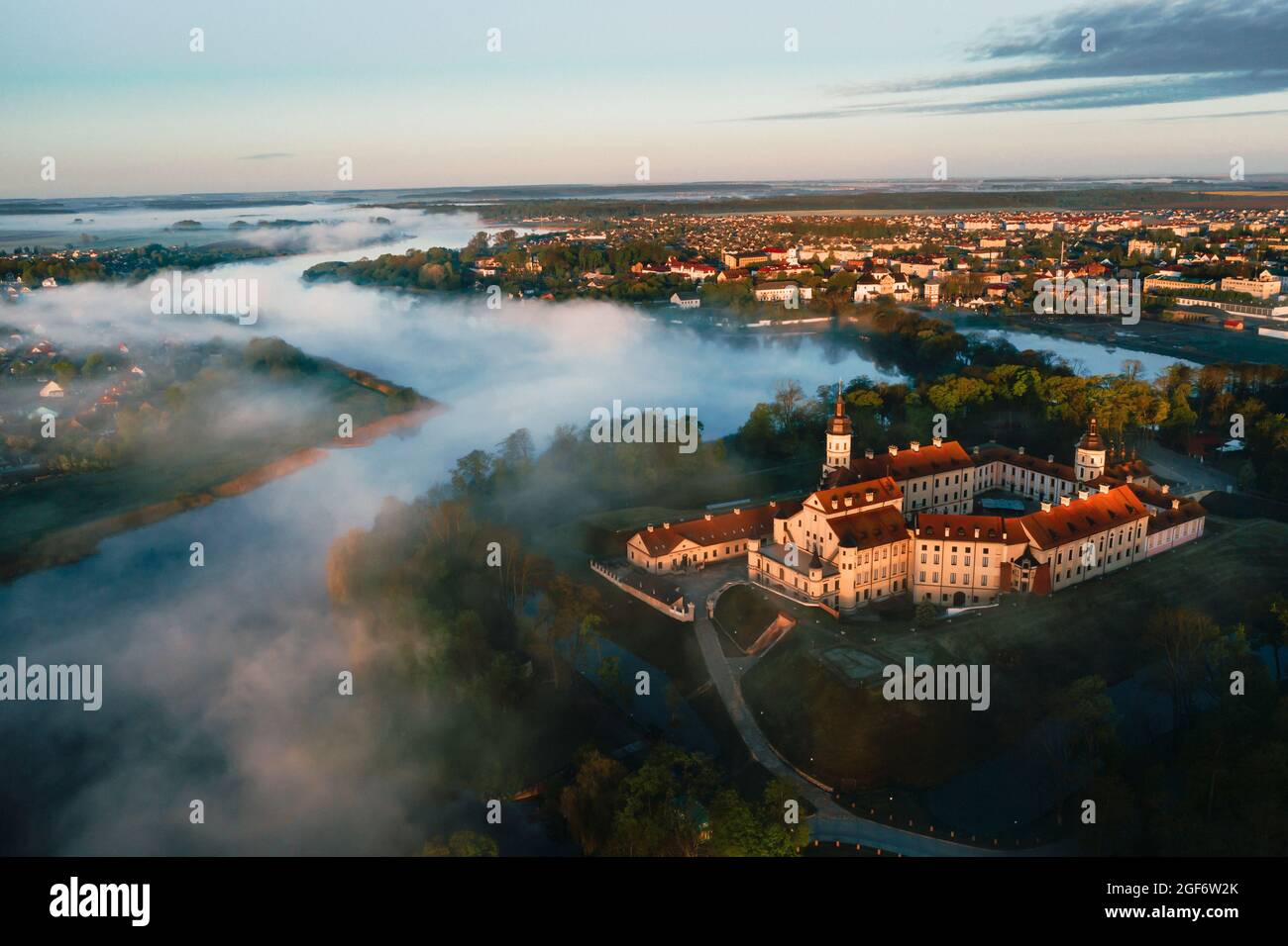 Nesvizh Castle is a residential castle of the Radziwill family in ...
