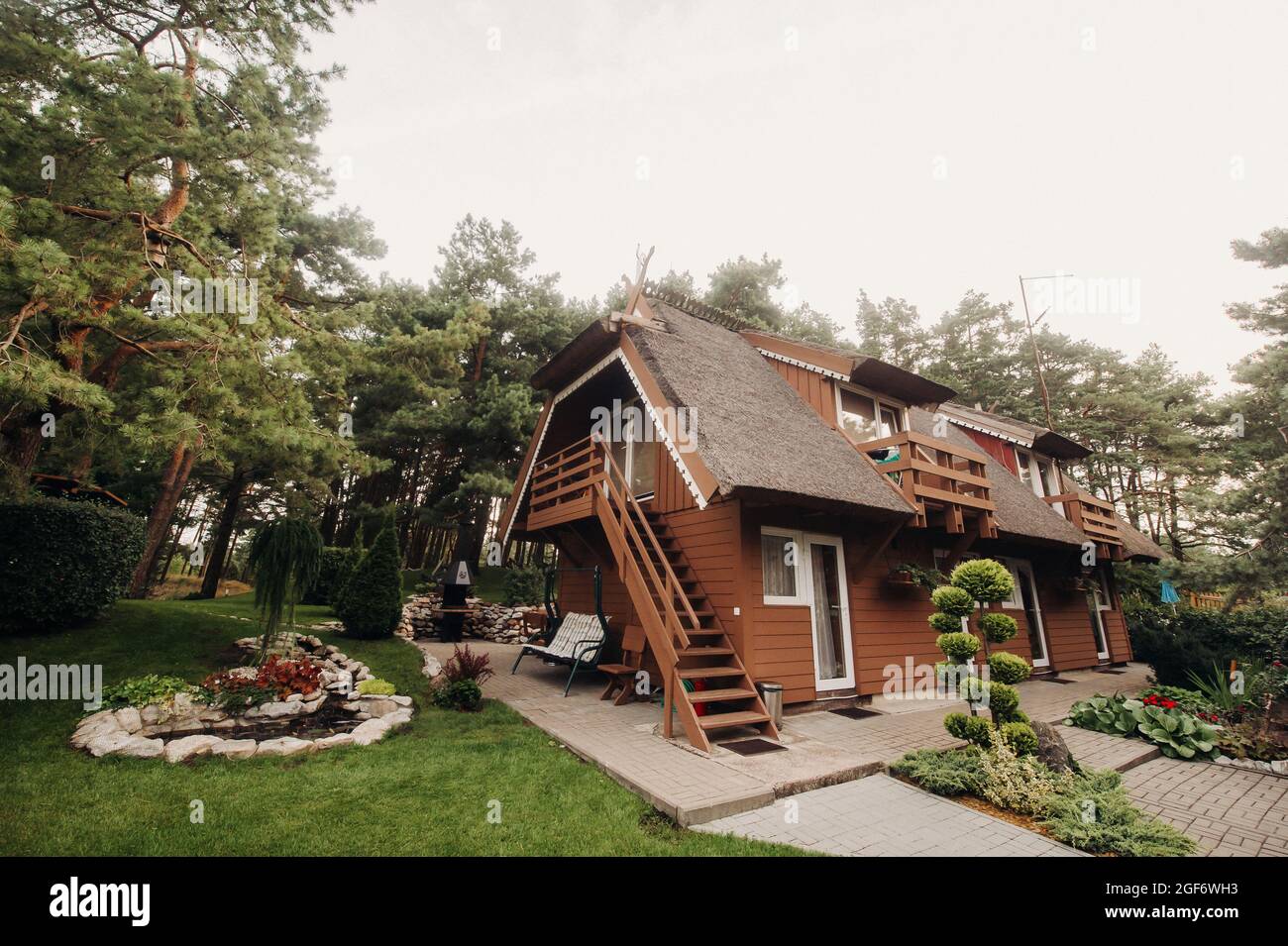 Nida Lithuania Beautiful old Lithuanian traditional wooden house in ...