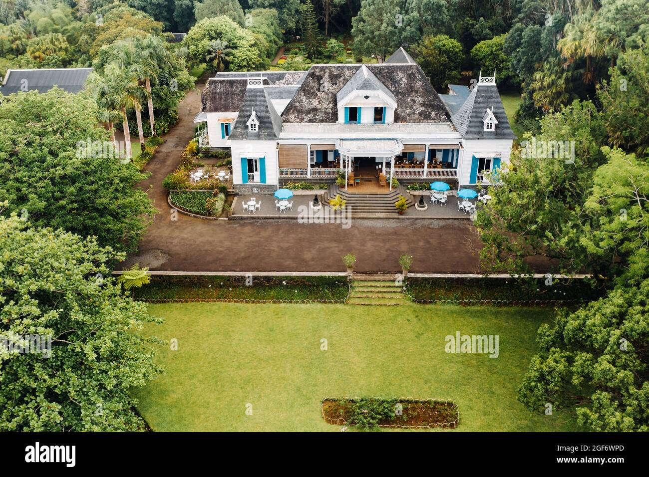 An old colonial-style house on the island of Mauritius.Museum on the ...