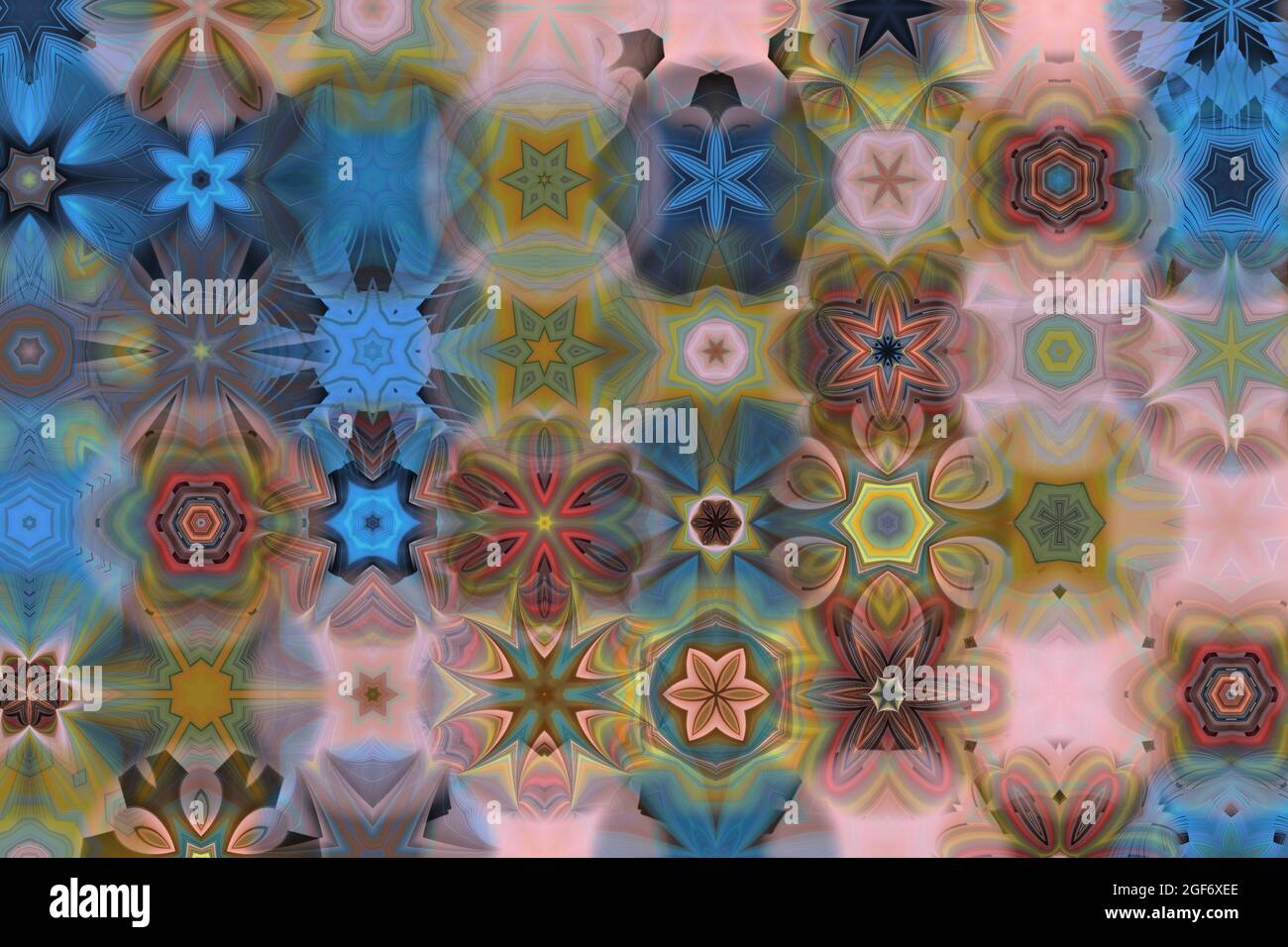 A kaleidoscope background with beautiful repeating shapes to use in ...