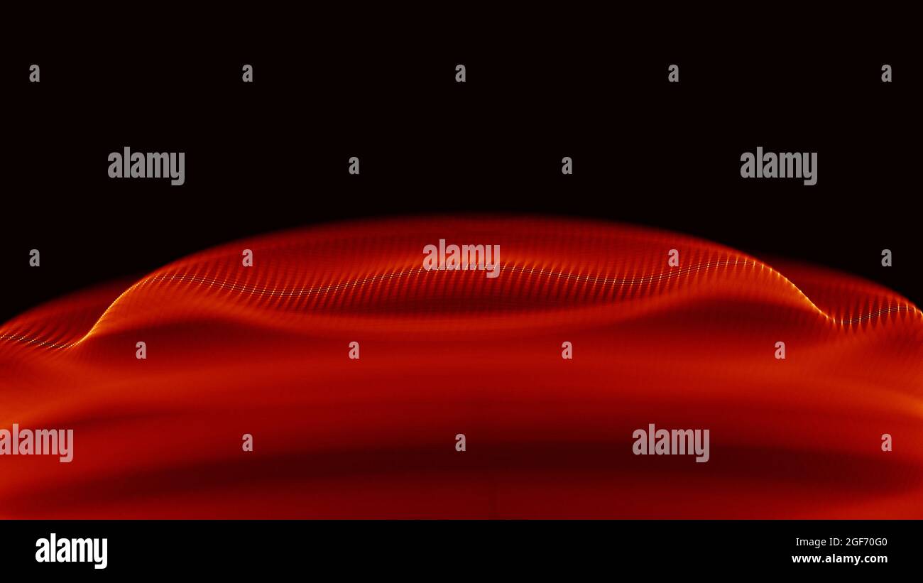 Red abstract technology background. Music abstract wave Stock Photo - Alamy