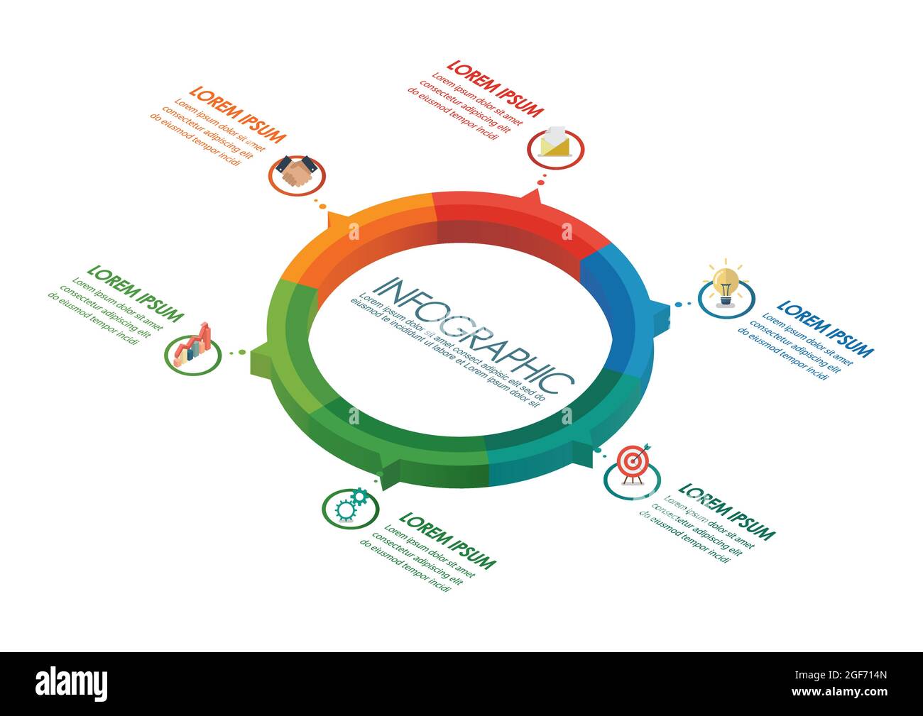 Circle infographic isometric design. vector illustration Stock Vector ...