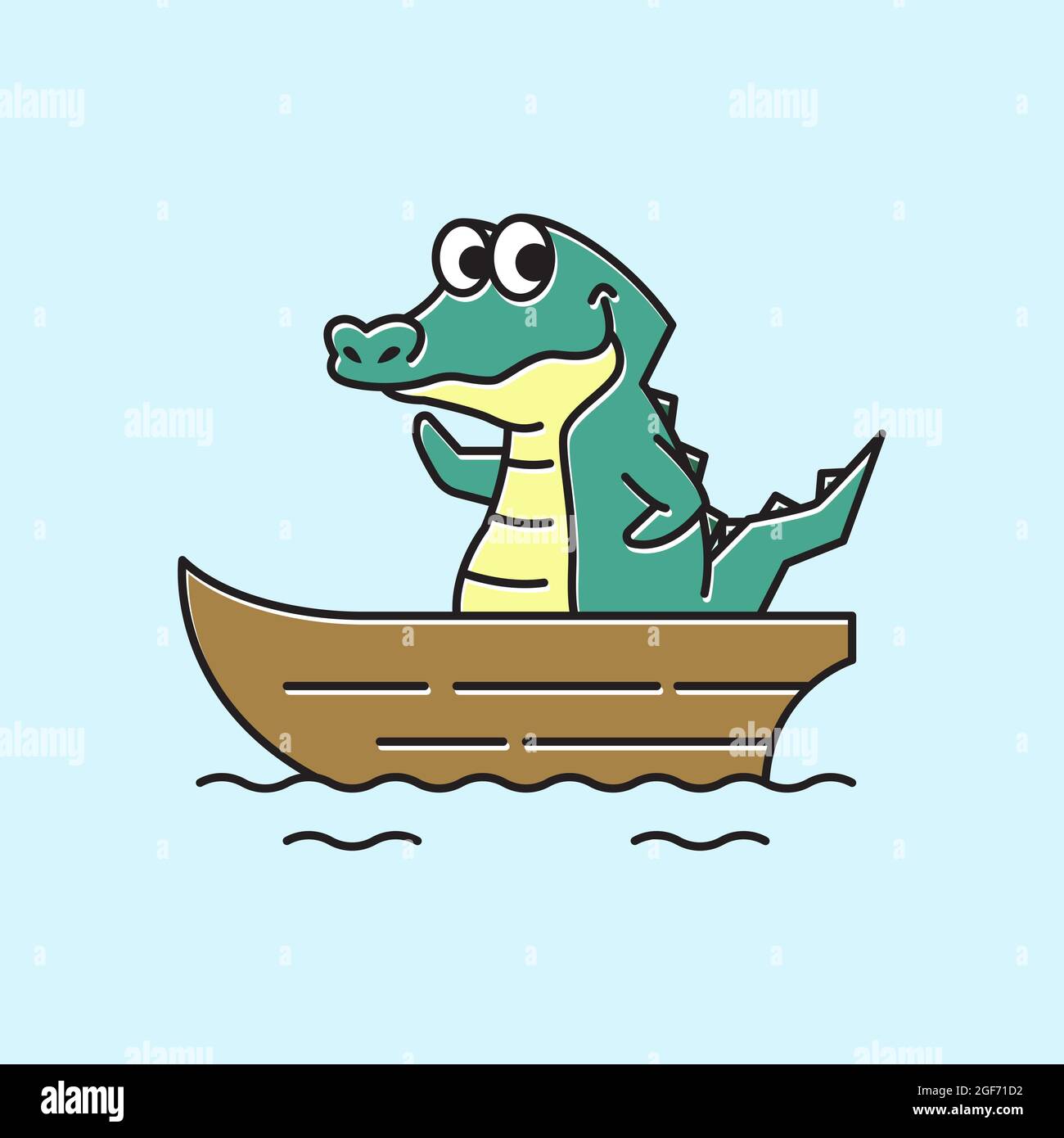 Alligator boat Stock Vector Images - Alamy