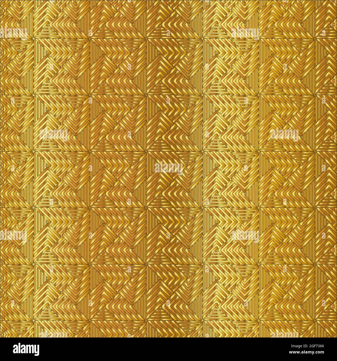 Geometric vector pattern with yellow and white gradient. gold ornament ...