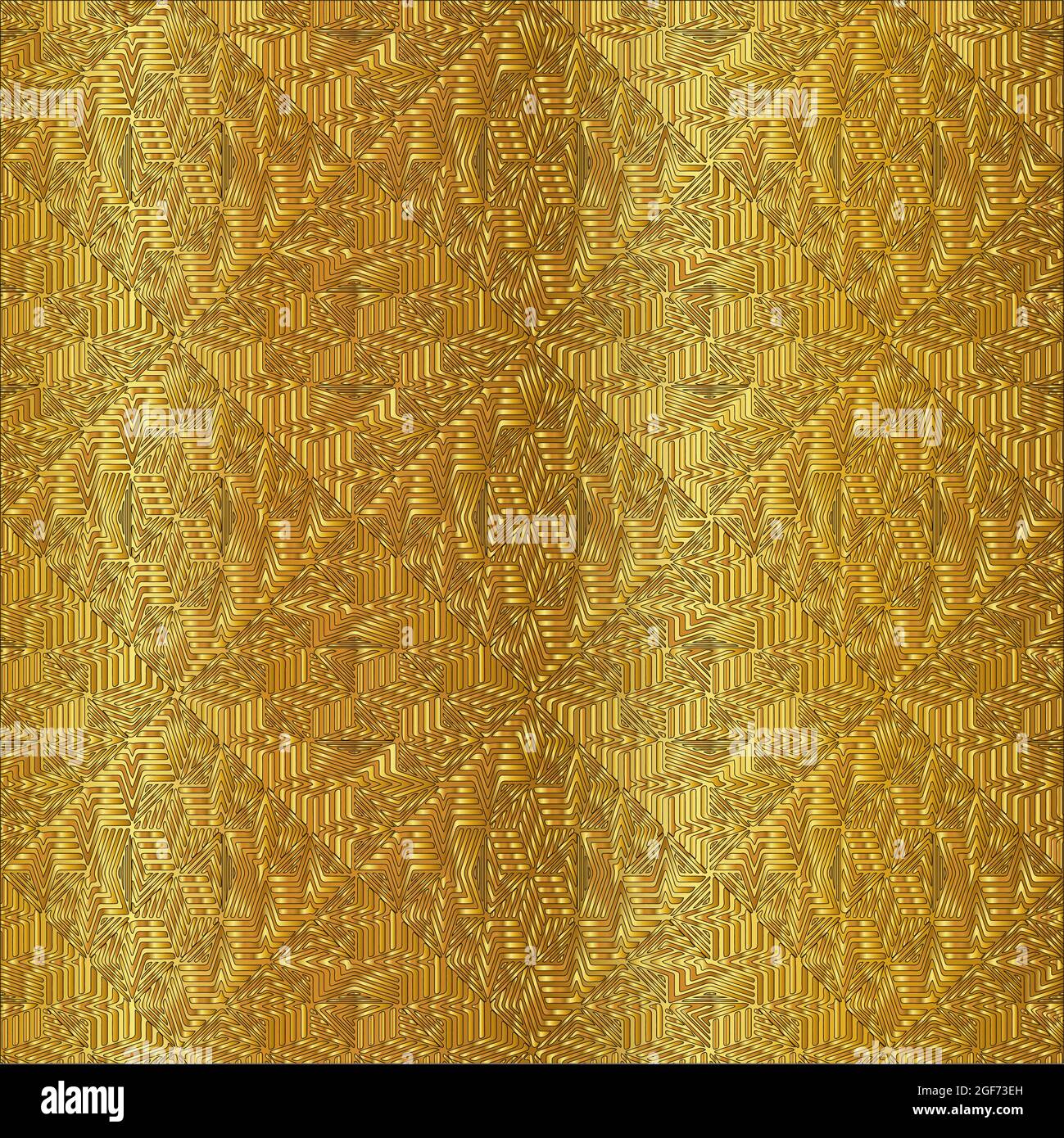 Geometric vector pattern with yellow and white gradient. gold ornament ...