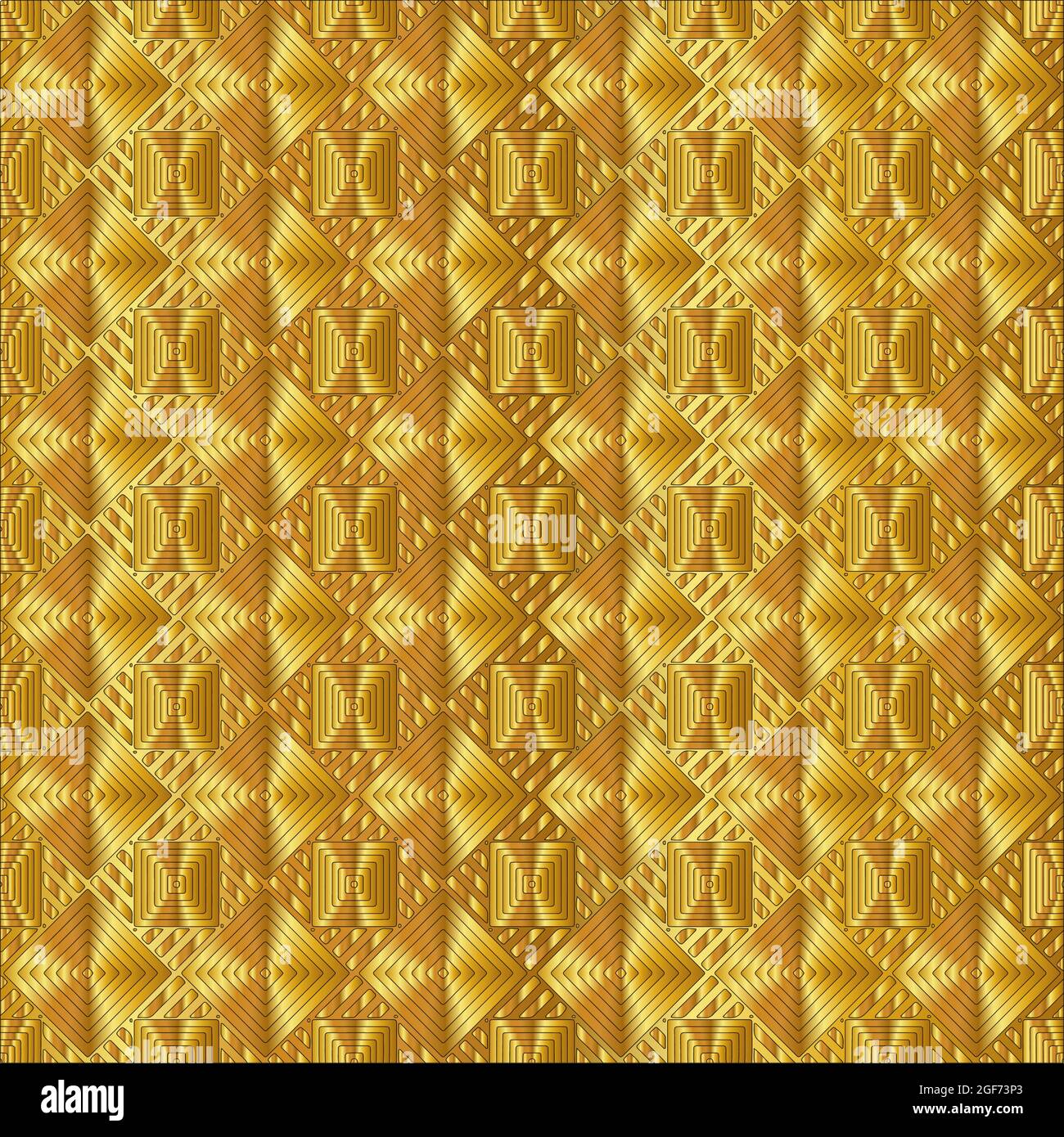 Geometric vector pattern with yellow and white gradient. gold ornament ...